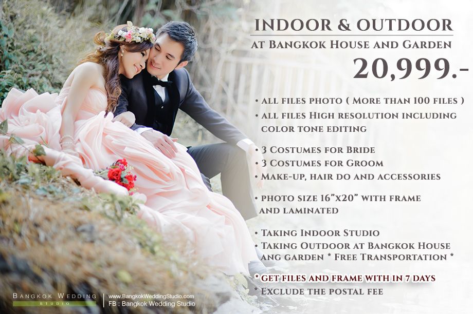 PRE WEDDING PHOTOSHOOT THAILAND PACKAGE | Bangkok Wedding Studio